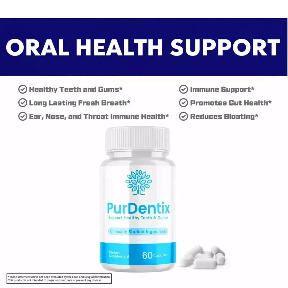 Purdentix Oral Probiotic Support Healthy Teeth and Gums Pur Dentix - 60 ...