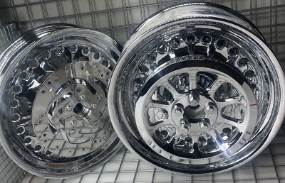HARLEY SOFTAIL FATBOY CUSTOM CHROME MAG OEM WHEELS SET 2008 -17 FLSTF ...