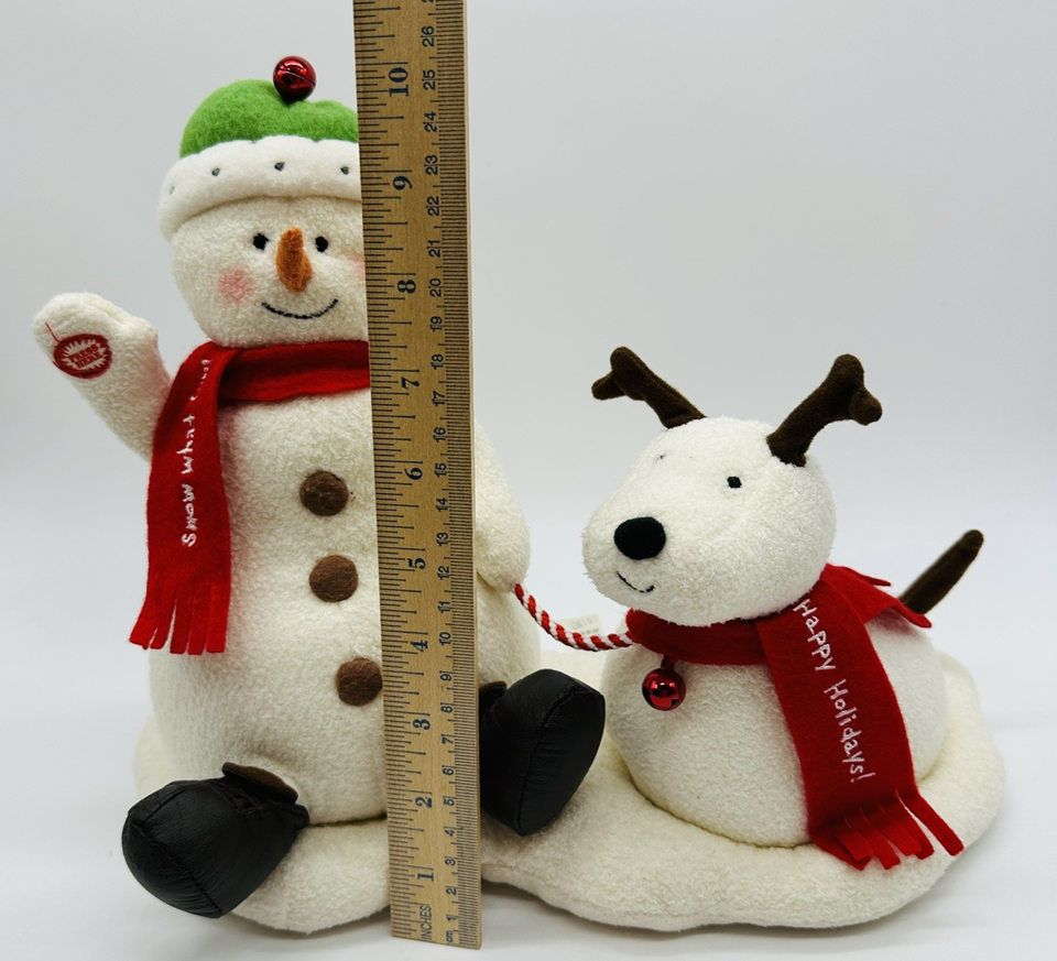 2004 Hallmark Jingle Pals Snow What Fun Snowman Dog Musical Animated ...