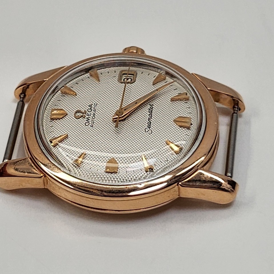 Omega Seamaster Honeycomb Dial 34 mm 18K Rose Gold Automatic Watch 2849 ...