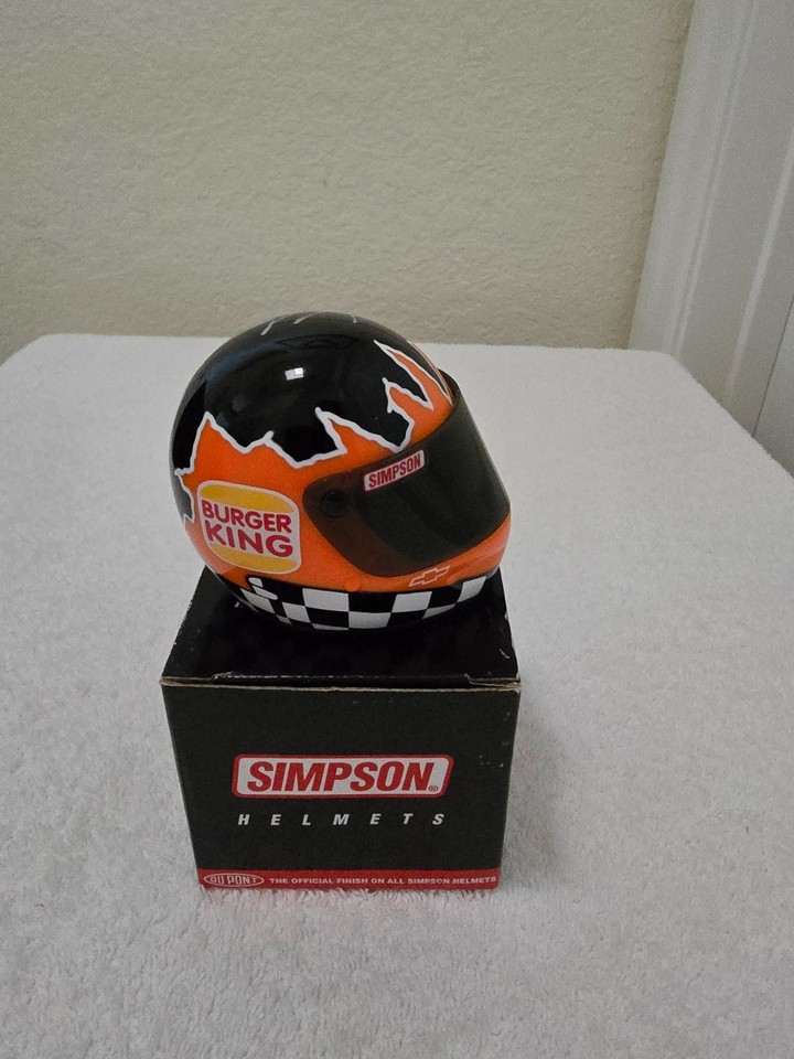 Simpson Signature Edition Joe Nemechek Autograph Mini Helmet Burger ...