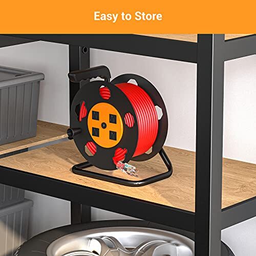 Heavy Duty Extension Cord Reel Stand Storage with Easy Grip Handles | eBay