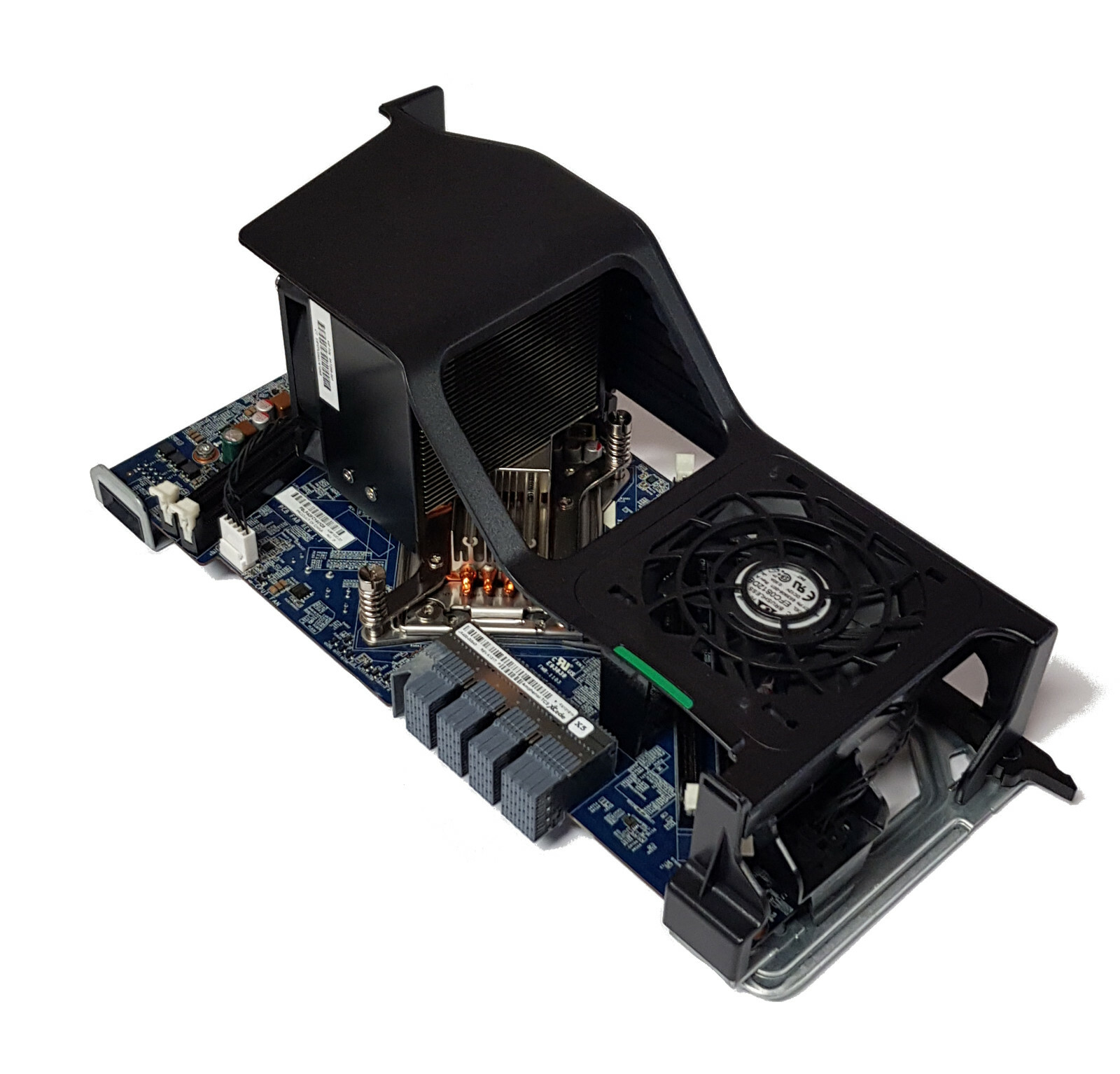HP Z620 Workstation 2nd CPU Riser Board + Kühlkörper Lüfter Assembly ...