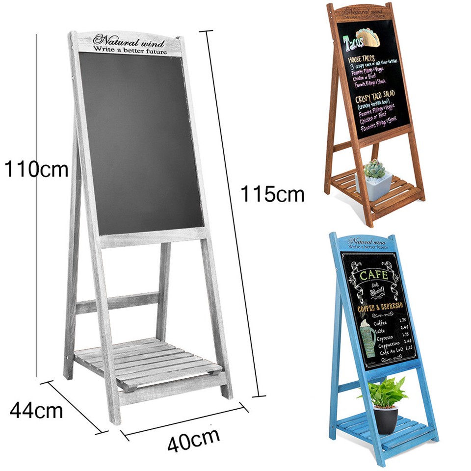 X Large Double Side Wooden Frame A-Board Pavement Sign Shop AD Floor ...