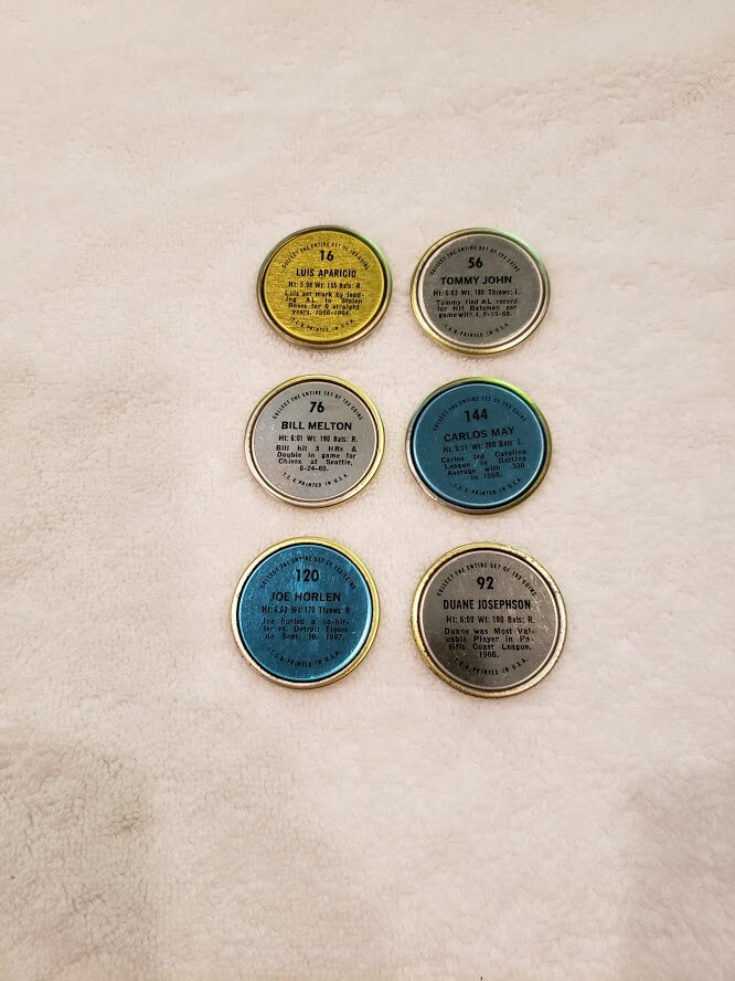 1971 Topps Coins Chicago White Sox Team Set of 7, Luis Aparicio, Tommy ...
