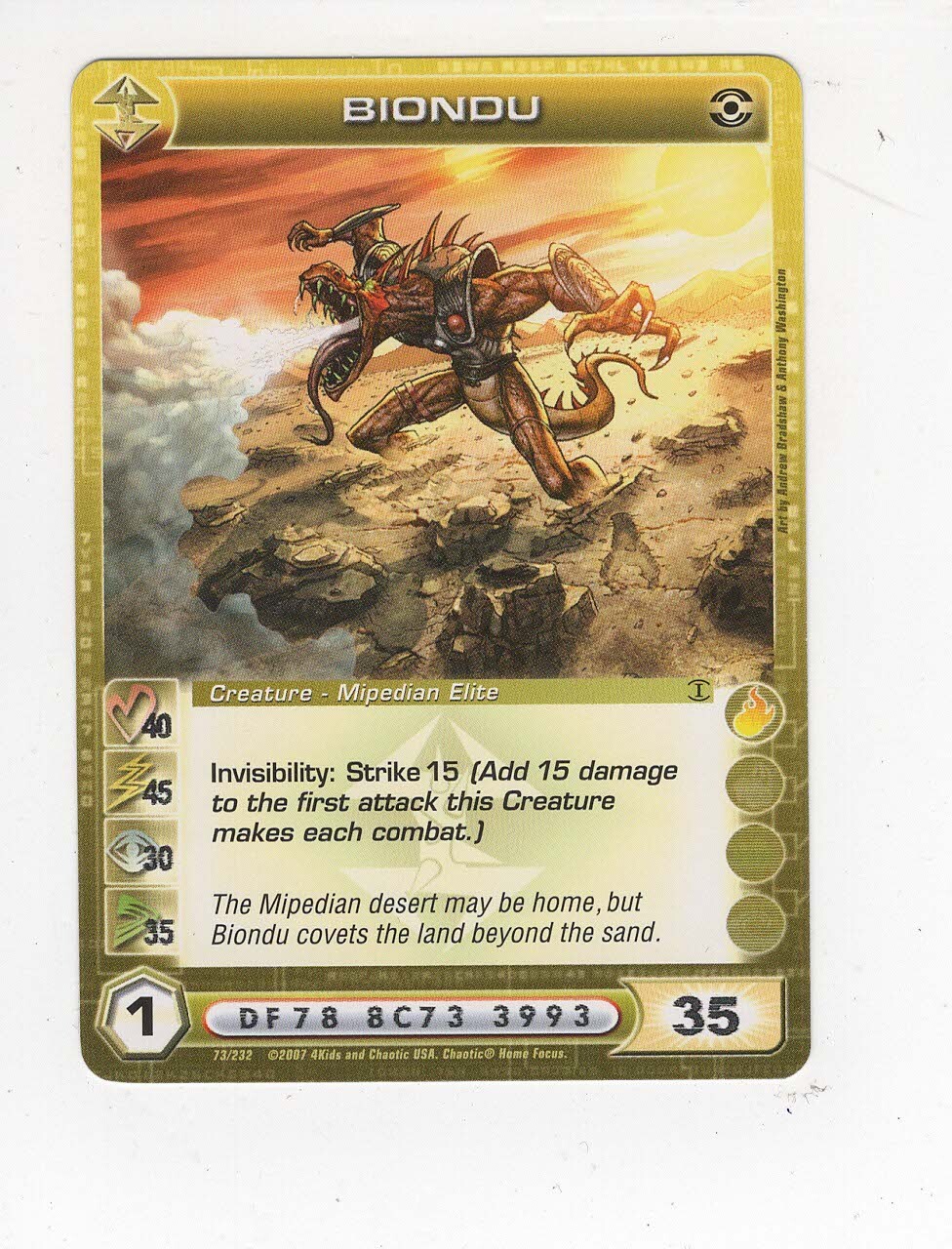 Chaotic Mipedian Biondu Min Energy Common | eBay