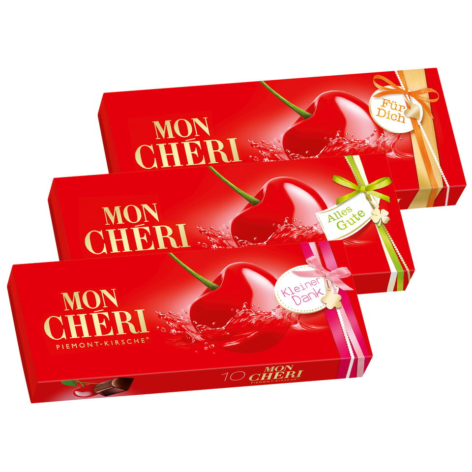 Ferrero MON CHERI cherry chocolates 10 pieces -GIFT BOX -105g-FREE ...