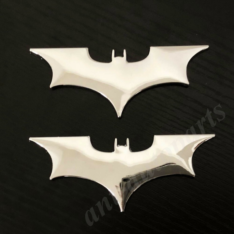 2pcs Metal Chrome Batman Dark Knight Mask Car Trunk Emblem Badge Decal ...