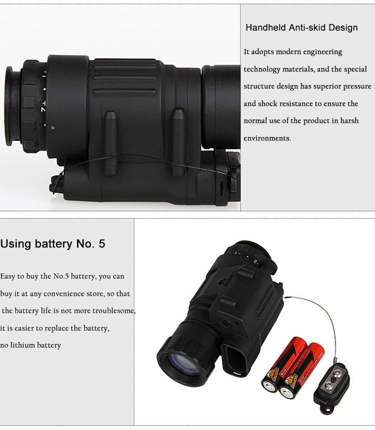 850nm Telescopic Infrared Night Vision Monocular Scope PV-1011 (Digital ...