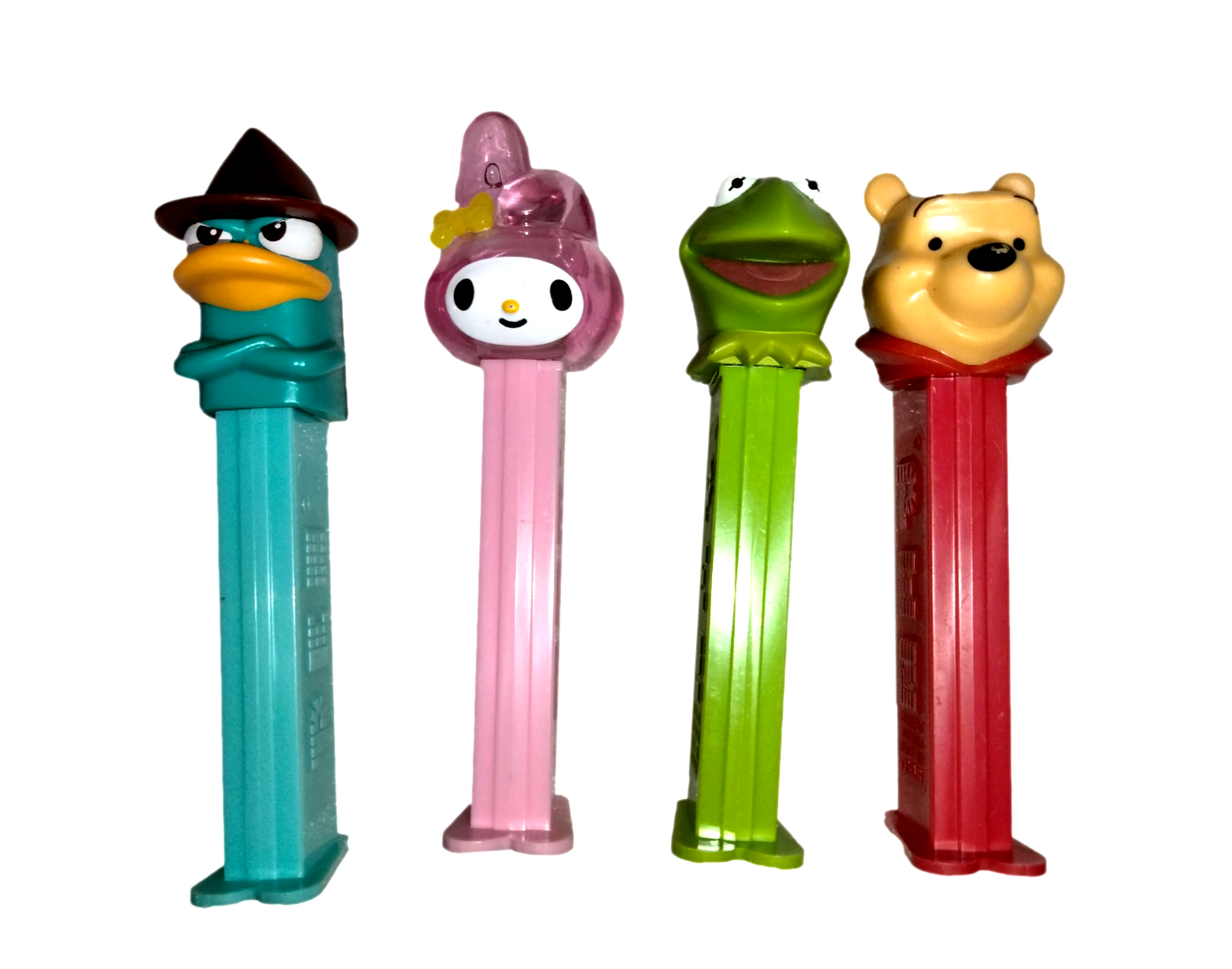 Lot Of 4 Pez Angry Bird - Hello Kitty - Kermit The Frog - Winnie The ...