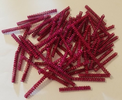 50 pcs Fuchsia Metal Coil Spring Spacer Beads 40mm x 4mm Jewelry ...