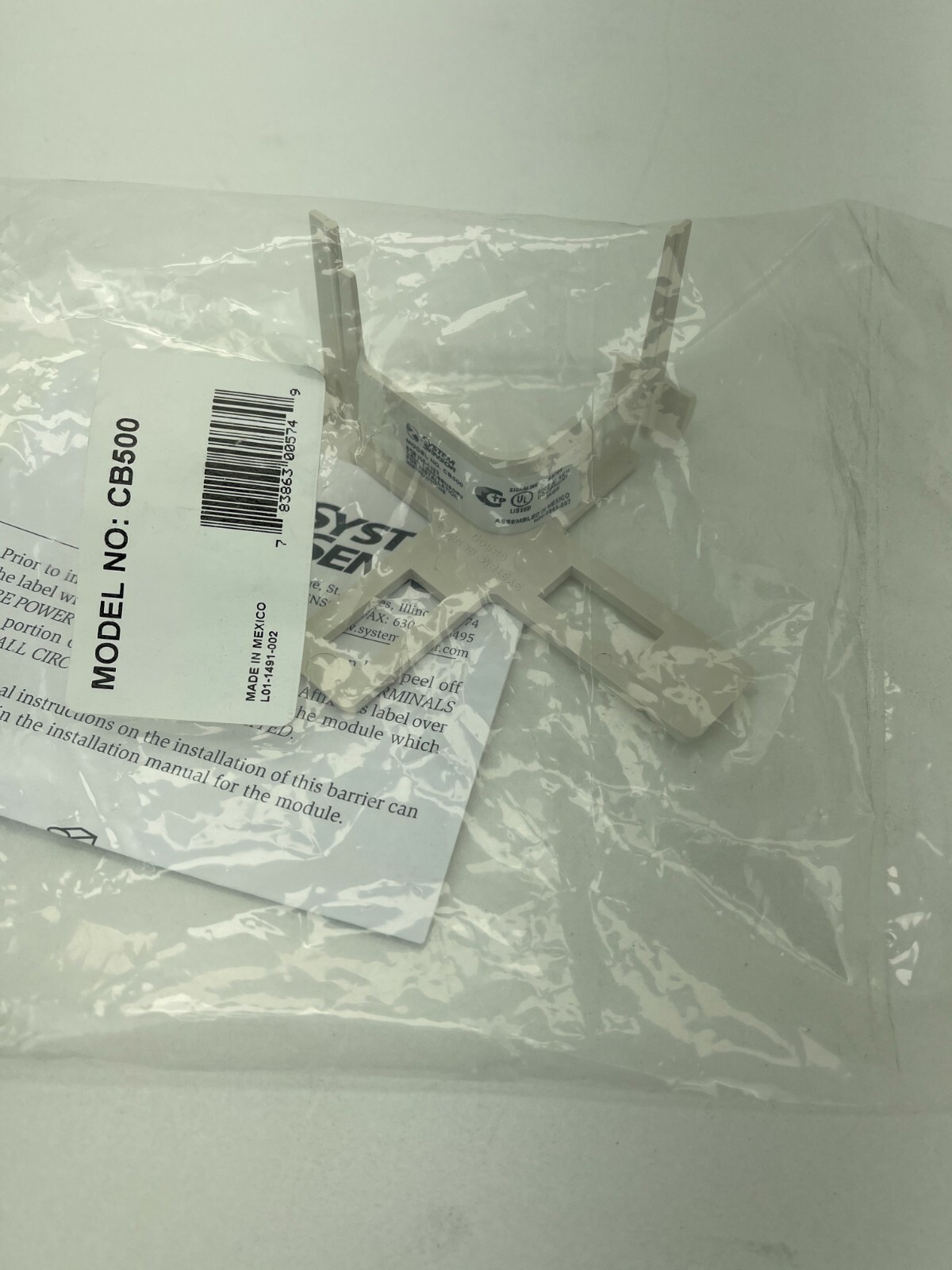 NOTIFIER CB500 CONTROL MODULE BARRIER - REQUIRED TO SEPARATE HIGH - LOW ...