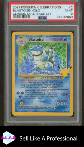 BLASTOISE-HOLO CLASSIC COLL-BASE SET POKEMON CELEB COLLECTION 2021 2 ...