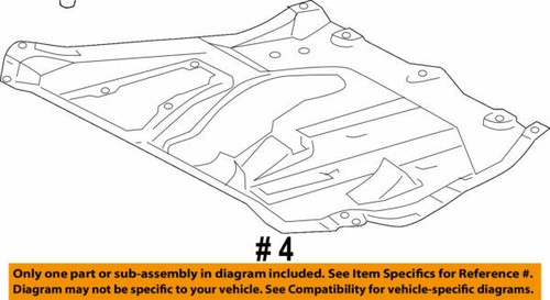 51440-48060 Toyota Cover assy, engine under 5144048060, New Genuine OEM ...