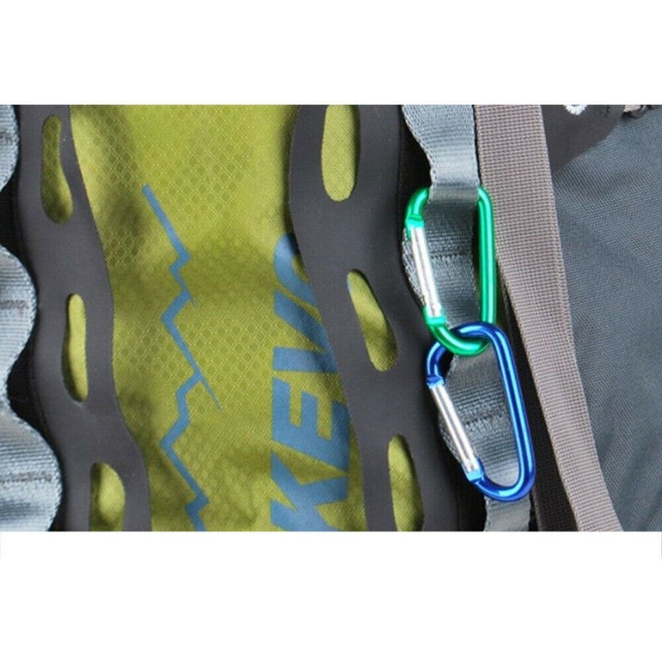 50/100 Pack Aluminum Carabiner Key Hook Keychain Buckle D Shape Spring ...