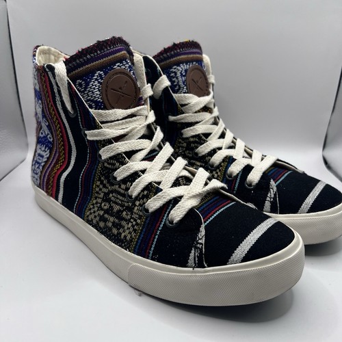 INKKAS SNEAKERS BLACK BIRD HIGH TOP MULTI-COLOR UNISEX MEN-8 Women-10 ...