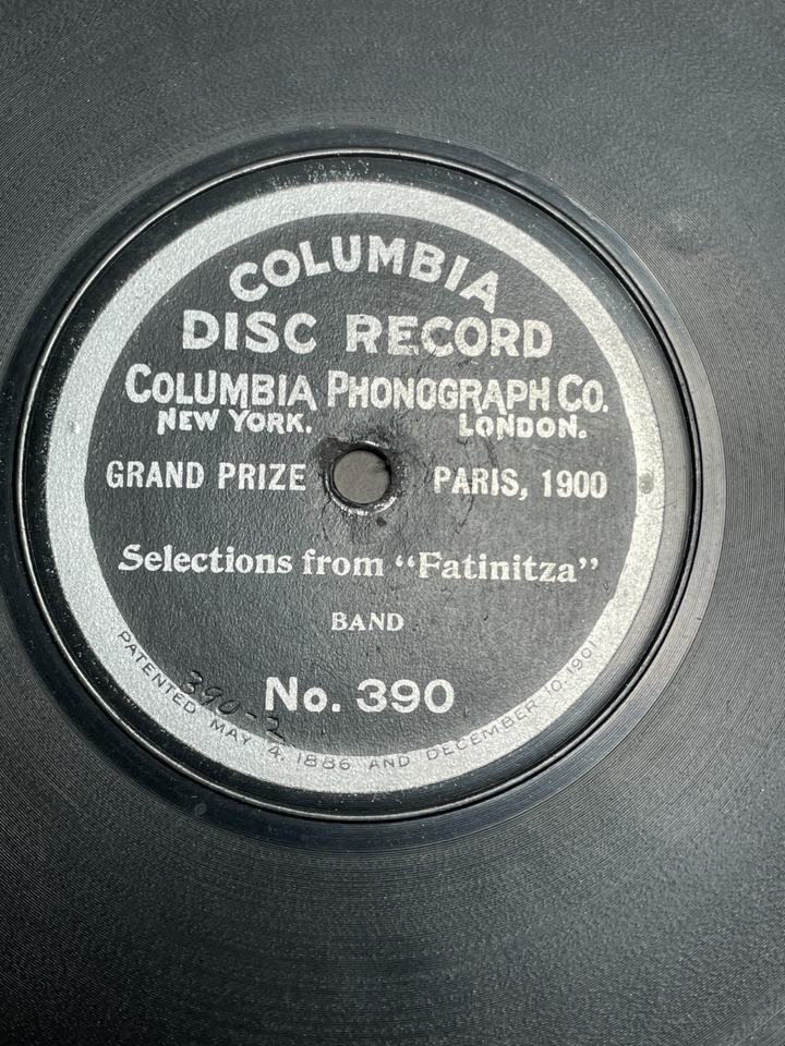 5 EARLY BLACK/SILVER 7" COLUMBIA PHONOGRAPH RECORDS - NOT VICTOR; E- OR ...