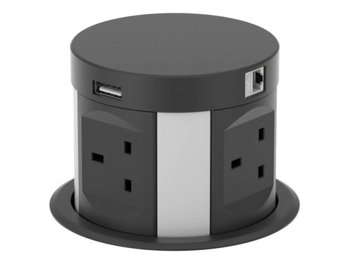 Kitchen Worktop Counter Pop Up Sockets USB-C Extension Lead | eBay UK