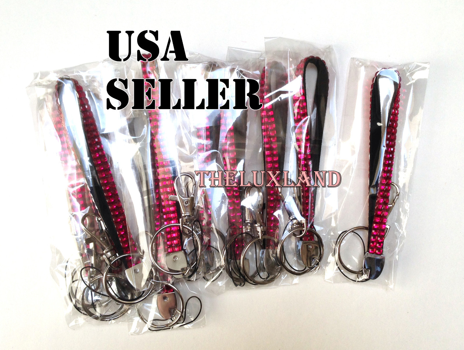 Wholesale Lot Bulk 10 X Pieces Rhinestone Wrislet Lanyard Cell Phone ...