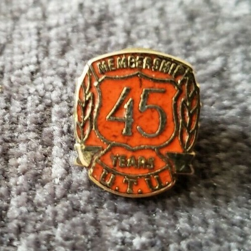 VTG United Transportation Union UTU 45 Year Service Pin Railroad rare ...