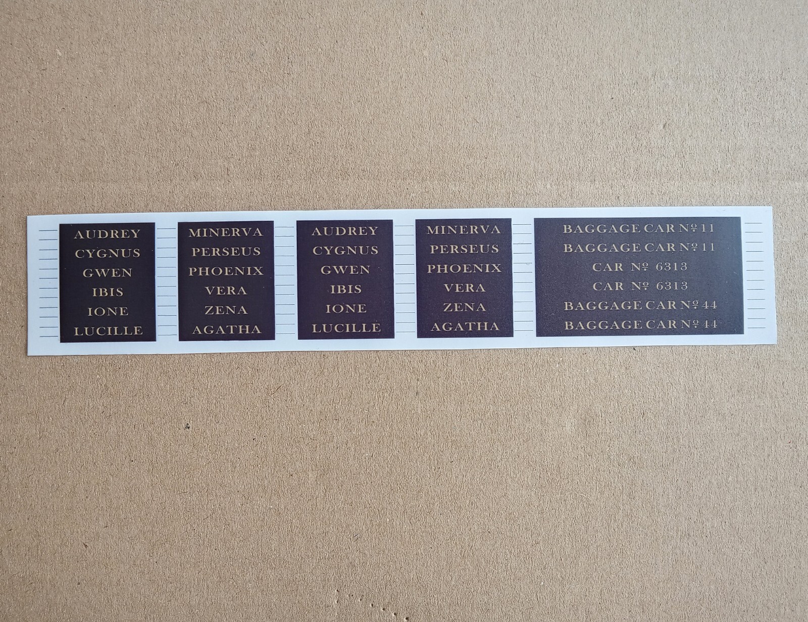 Name decals For Hornby Pullmans VSOE British Pullman train OO Gauge ...