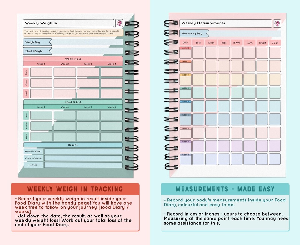 Diet Food Diary WEIGHT WATCHERS Planner Tracker Log Book Journal WW ...