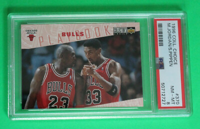 MICHAEL JORDAN SCOTTIE PIPPEN Graded Card PSA 8 1996 COLLECTOR'S CHOICE ...