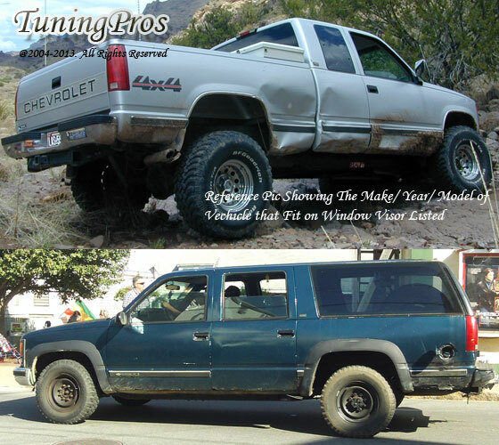 92-99 Chevrolet C2500 K2500 Suburban 2.0mm Outside Mount Rain Visor ...