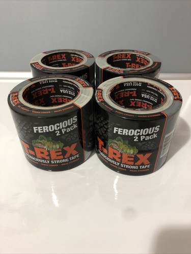 Lot Of 4 T-REX 745 Duct Tape 1.88 in X 12 yards. 24 Yards Each 2 Pack ...