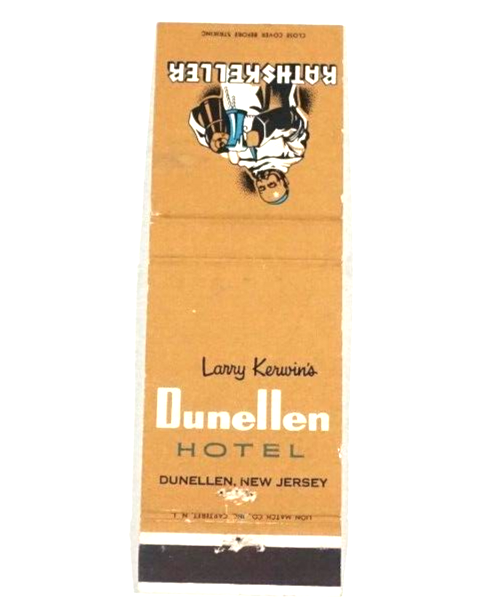 Matchbook Larry Kerwin's Dunellen Hotel Dunellen NJ Rathskeller | eBay