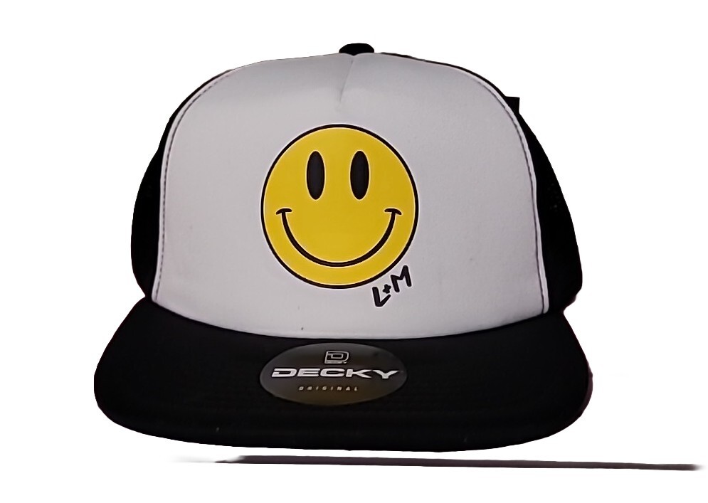 Decky L+M Smiley Face SnapBack Mesh Trucker Hat New With Tags | eBay