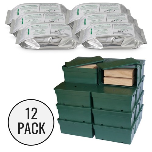 DIY TERMITE CONTROL KIT - 6 x Pouches PLUS 12 x Stations - Killer ...