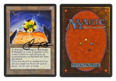 1x Rakalite: V0779: Signed/Autographed: Christopher Rush: Black ...