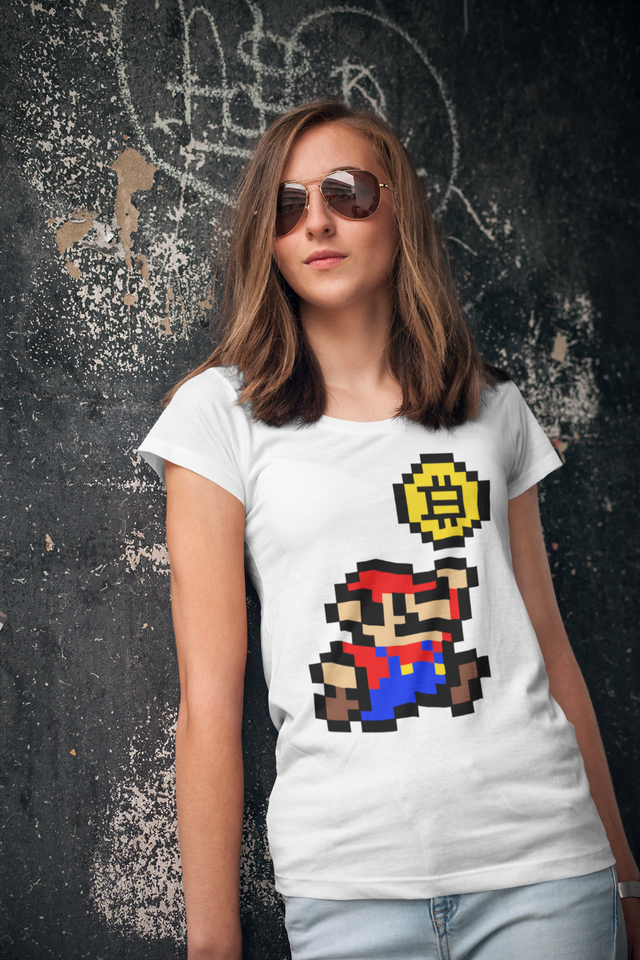 Bitcoin Super Mario Crypto T-Shirt Unisex Cotton Adult Sizes Nintendo ...
