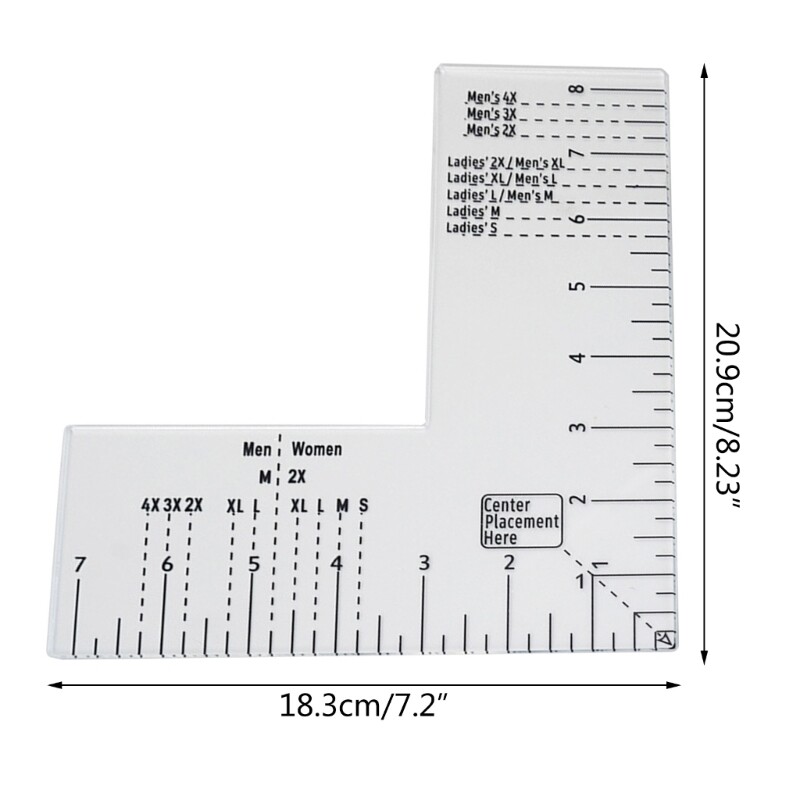 Left Chest Placement Tool Tshirt Ruler Guide T Shirt Ruler for ...