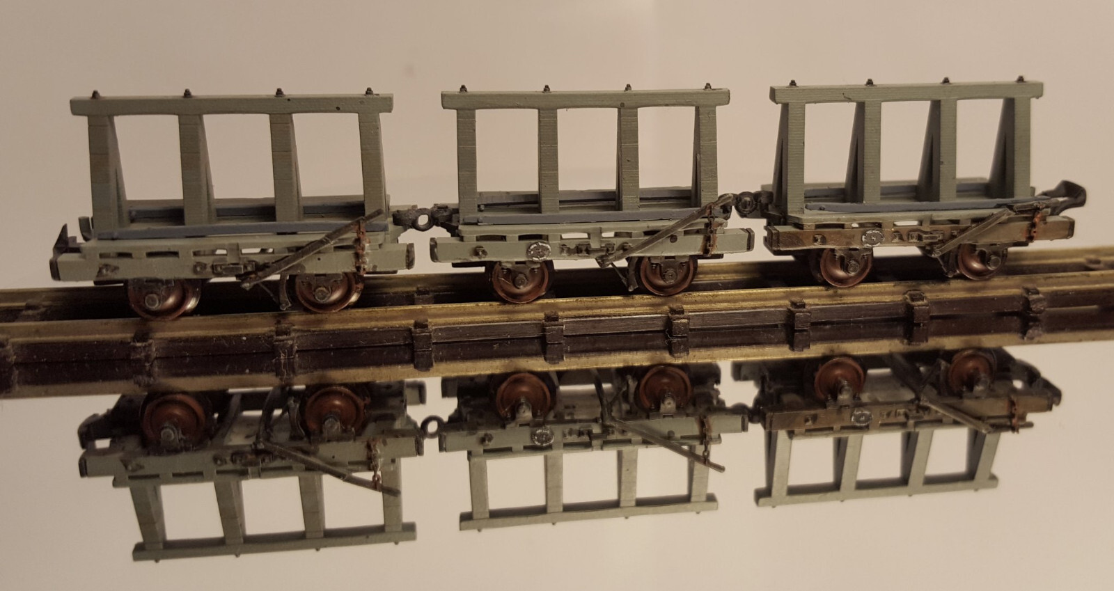 OO9/009 Corris Slate Slab Trestle Wagons x 3 Narrow Gauge Railway HOe ...