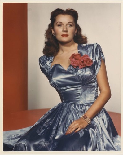 Rhonda Fleming Striking 1940's Glamour Gown Portrait Vintage 8x10 Color ...