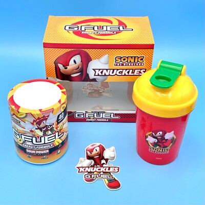 G Fuel Sonic the Hedgehog Knuckles Sour Power Collector's Box Tub ...