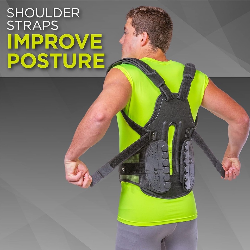 TLSO Full-Body Back Brace Support - Hard Turtle Shell Jacket for ...