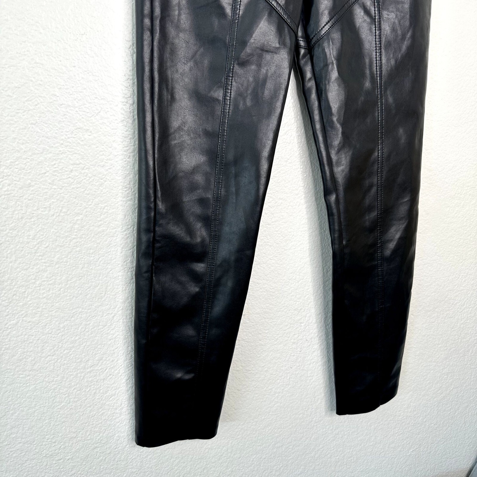 Aritzia Wilfred Rebel Black Vegan Leather Pants High … - Gem