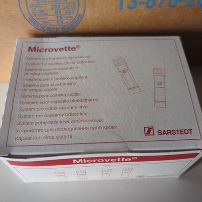 (100) SARSTEDT Microvette 500 EDTA K3E Low Lead 500uL Capillary Blood ...