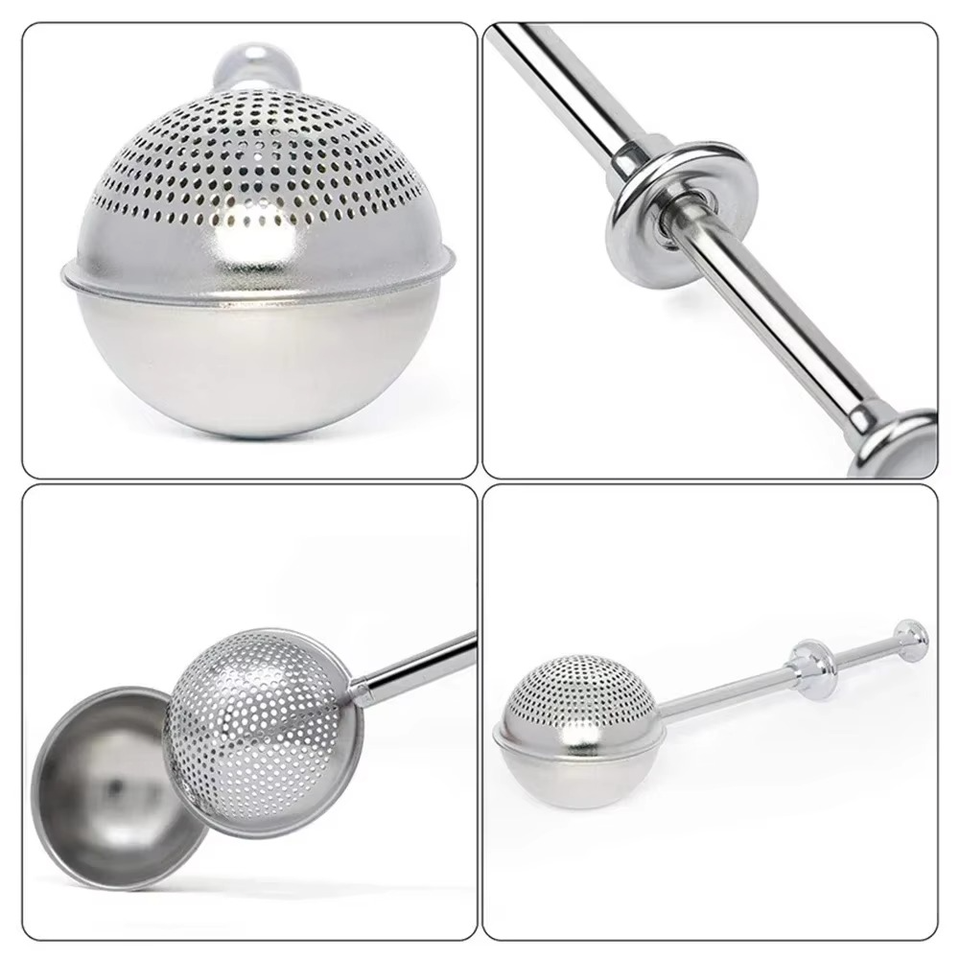 Long-Handle Tea Infuser – Stainless Steel Reusable Strainer for Loose ...