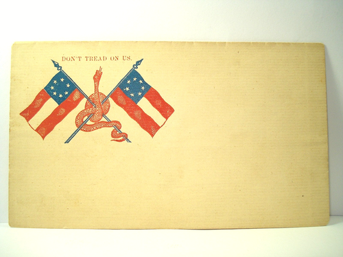 Civil War CSA STARS & BARS Patriotic Cover DONT TREAD ON US Union of ...