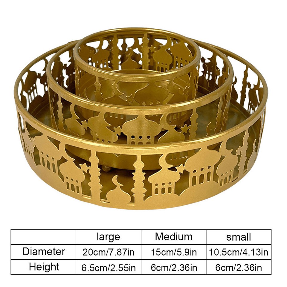 3 Pcs Ramadan Food Serving Tray Serving Platters Islam Eid Plate Party ...