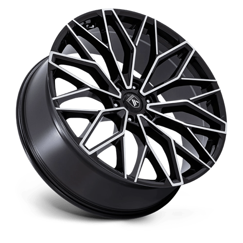 24X10 Asanti Black AB050 MOGUL 6 6X5.5 30MM GLOSS BLACK W/ MACHINED ...