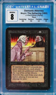 Demonic Attorney Alpha Graded CGC 8 NM MTG MAGIC CARD (4061006074 ...