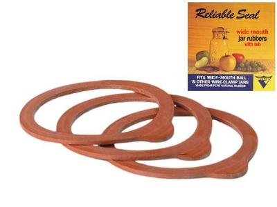 Jar Seals/Rings *Natural Red Rubber* (Wide Mouth) for Latch/Wire Lids ...