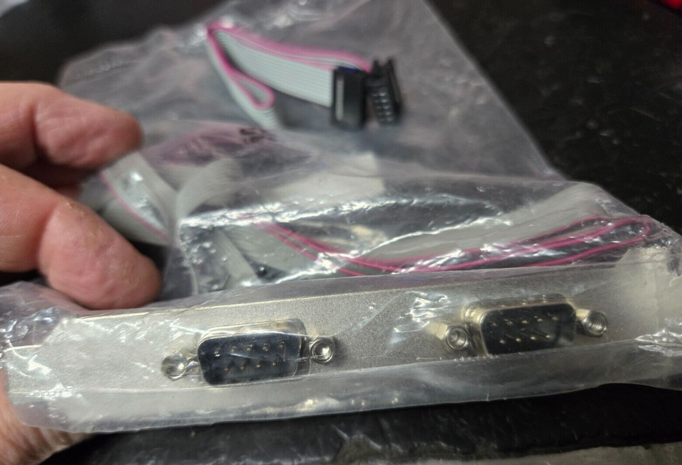 2 Port Db9 Rs232 serial Port Bracket To 10 Pin Header +10X10 header ...