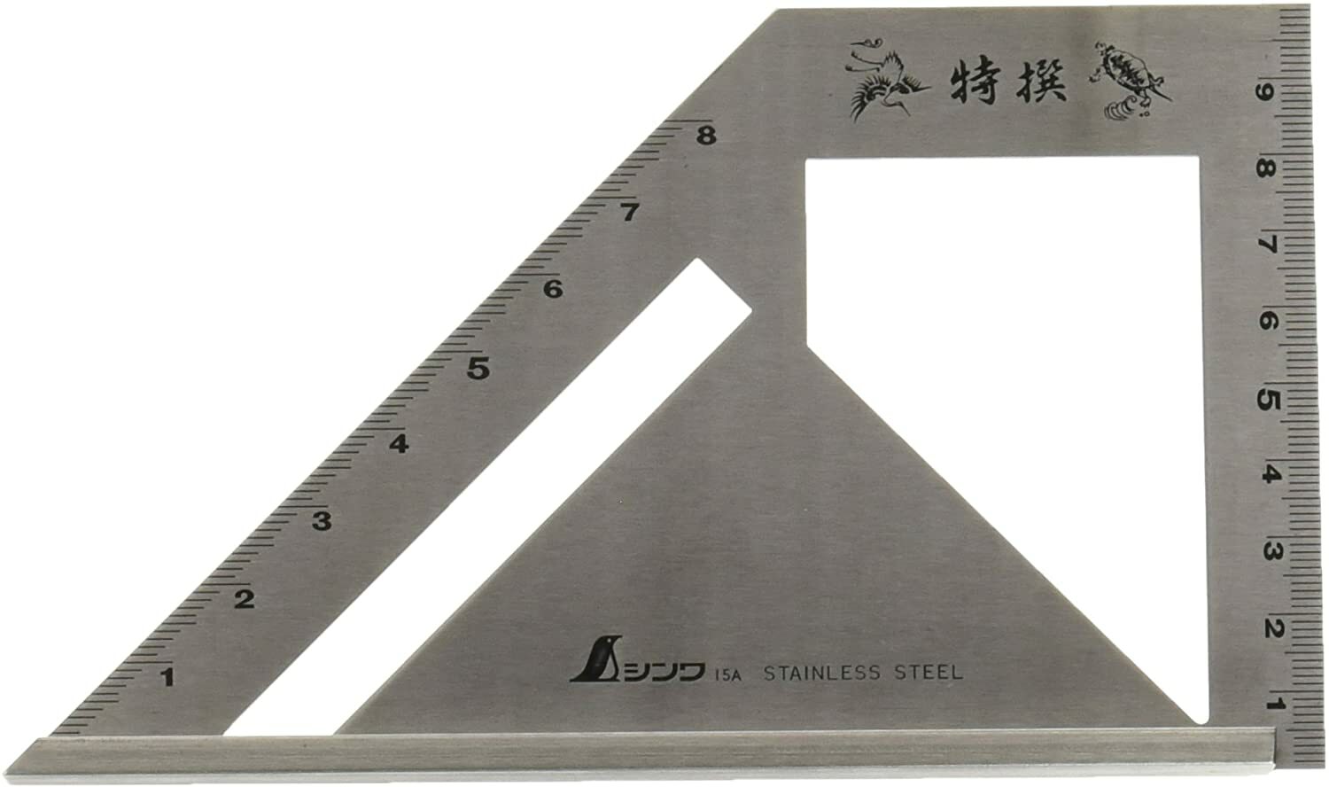 SHINWA Miter Square Metric Stainless Steel Standard Model 45 ° 90 ...