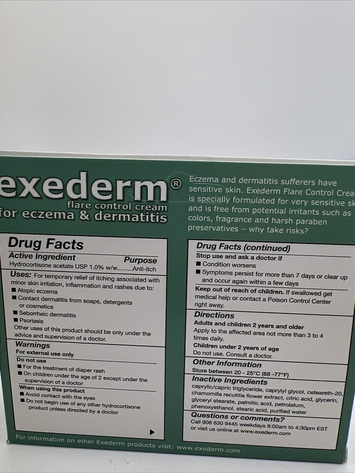 Exederm Flare Control Anti-Itch Cream Eczema & Dermatitis Sensitive ...